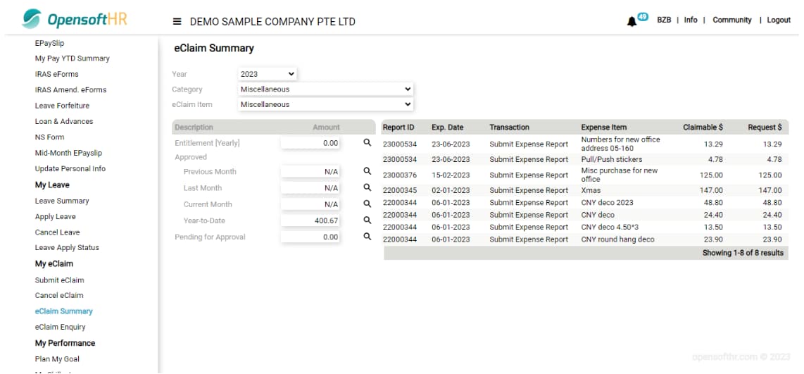8 Essential Features of an Expense Claim ESS Portal - Opensoft HR