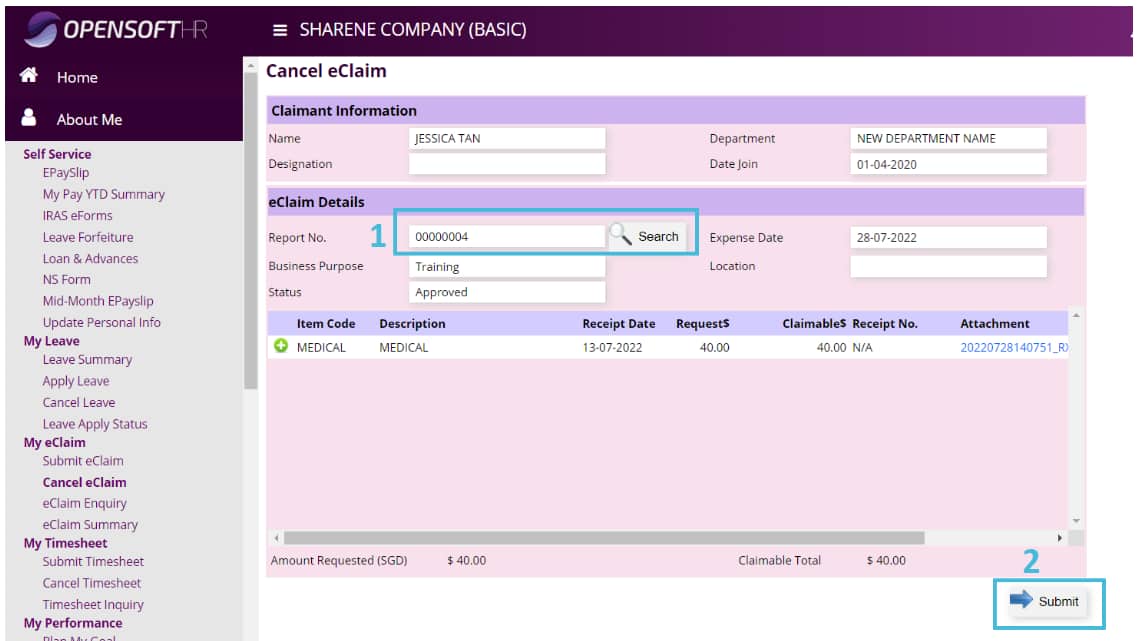8 Essential Features of an Expense Claim ESS Portal - Opensoft HR