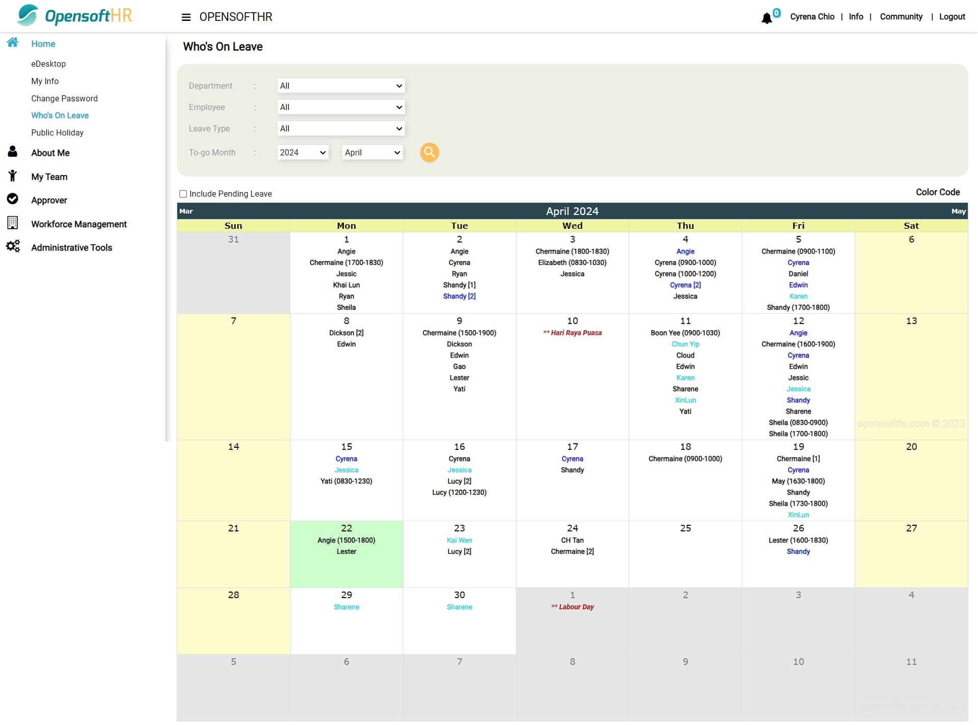How OpensoftHR Leave Calendar Can Help You Streamline Your Leave ...
