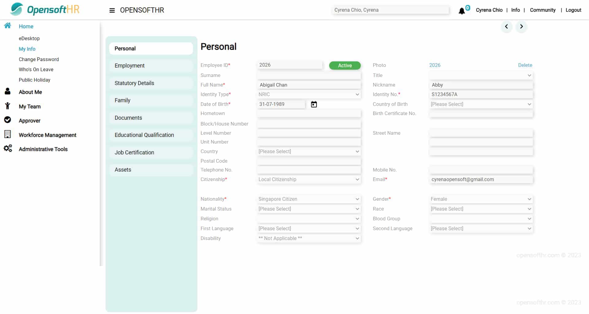Manage Employee Information: Simplified with OpensoftHR - Opensoft HR